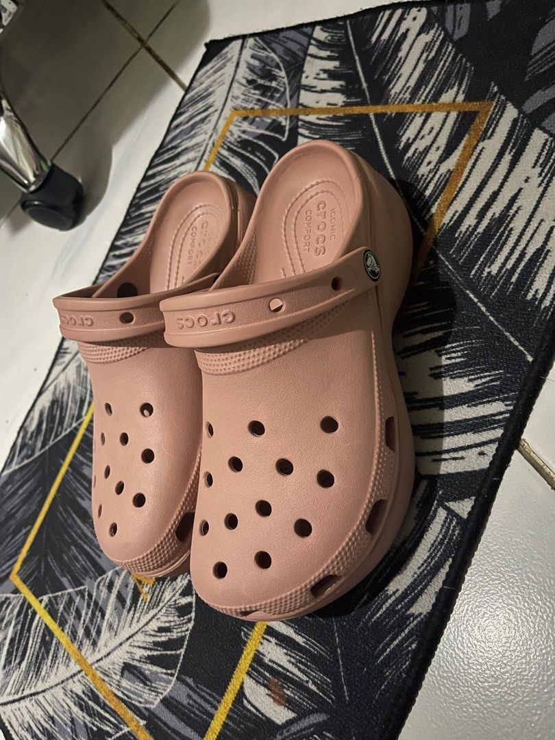Original Crocs Platform Pale Blush plus free Jibbitz!, Women's Fashion ...