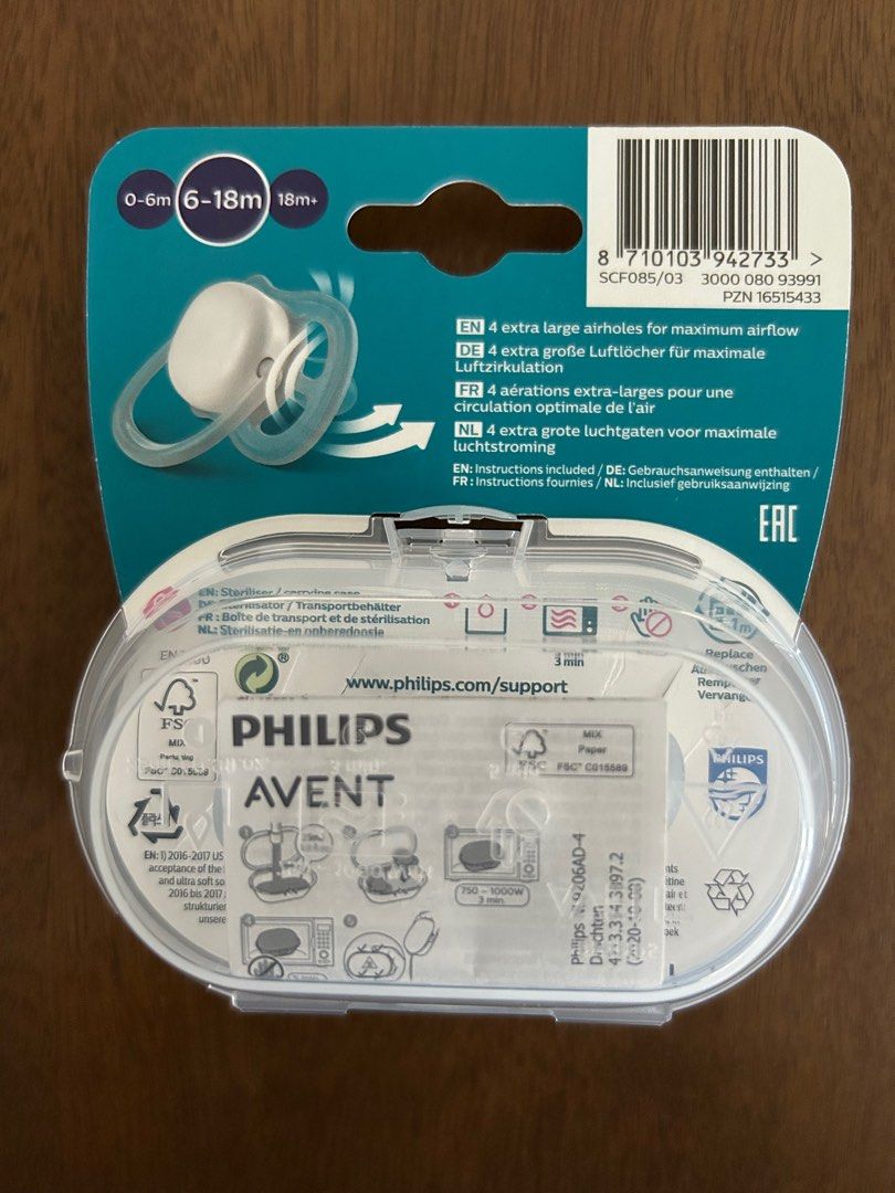 Phillips Avent Ultra Air Pacifier, Babies & Kids, Infant Playtime on ...