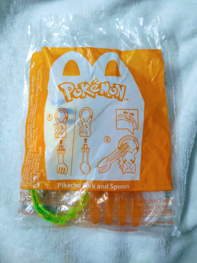 Pikachu Pokemon MacDonald Kids Fork and Spoon., Babies & Kids, Nursing ...