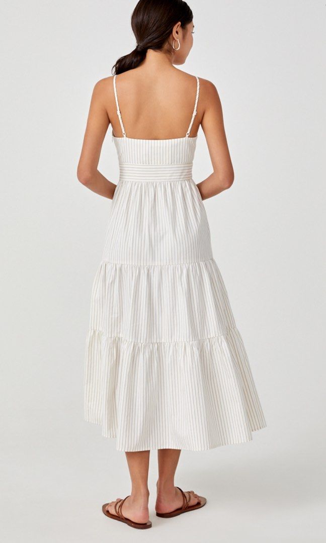 Pixie Padded Tiered Maxi Dress, Women's Fashion, Dresses & Sets, Dresses on Carousell