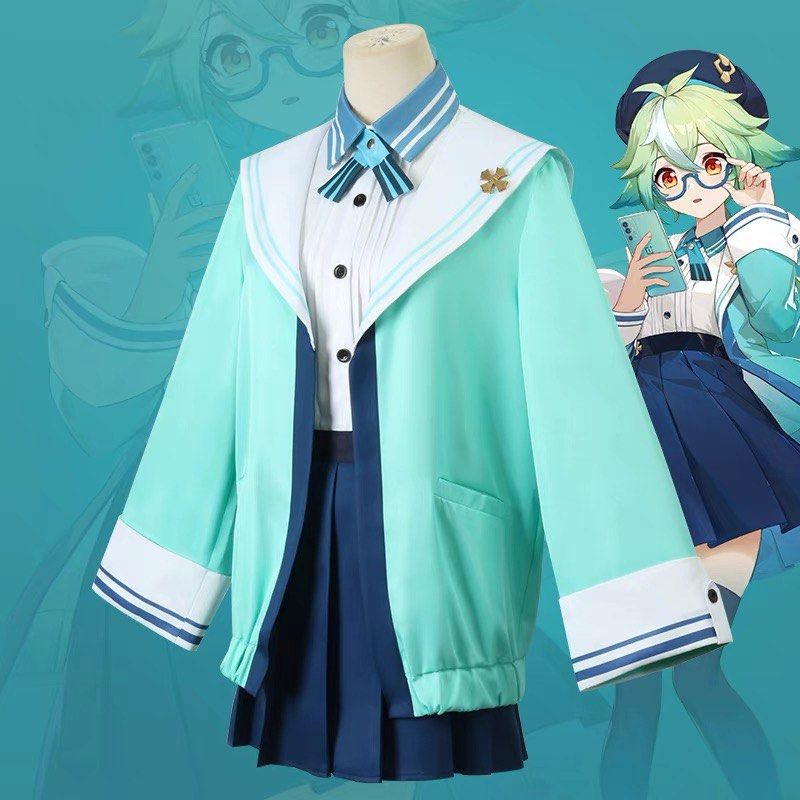 [PO] Sucrose Seifuku Uniform Cosplay Genshin Impact Costume Wig ...