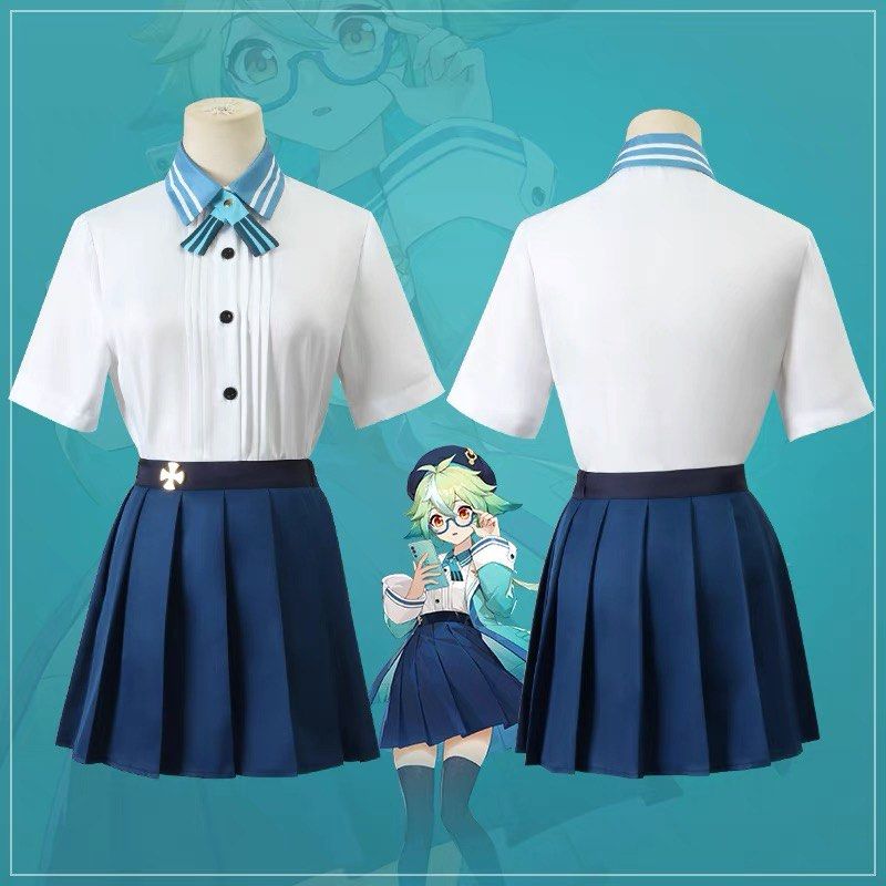[PO] Sucrose Seifuku Uniform Cosplay Genshin Impact Costume Wig ...