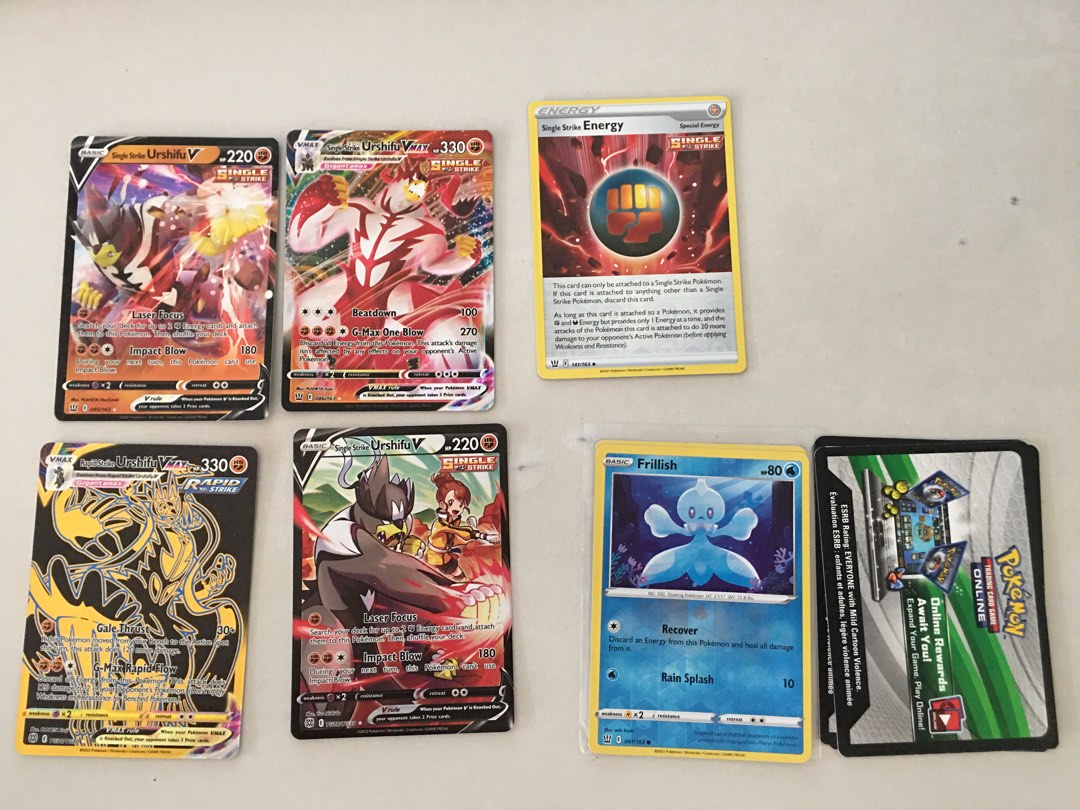 Pokemon card Battle style sword and shield tyranitar v aa urshifu vmax ...