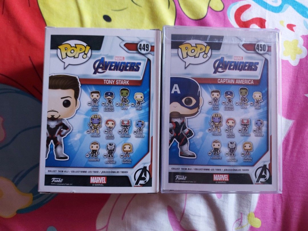Pop! Marvel: Avengers Endgame Captain America (450) & Ironman (449 ...