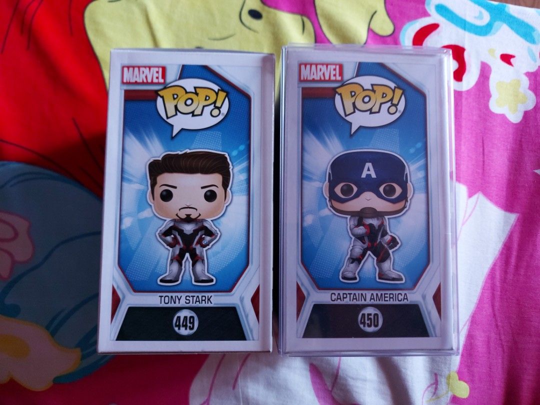 Pop! Marvel: Avengers Endgame Captain America (450) & Ironman (449 ...