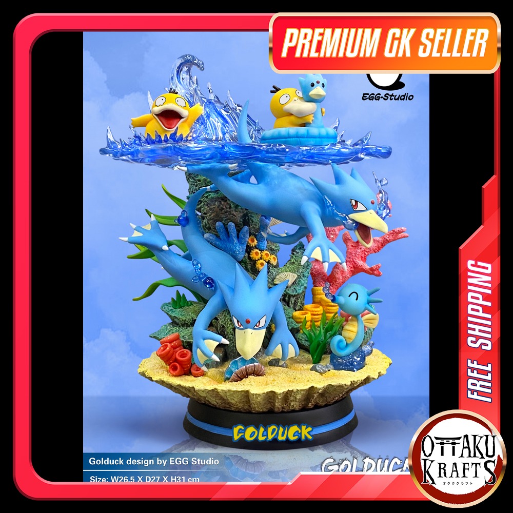 【PO】Psyduck X Golduck X Horsea | EGG Studio | Pokemon【FREE Shipping】GK ...