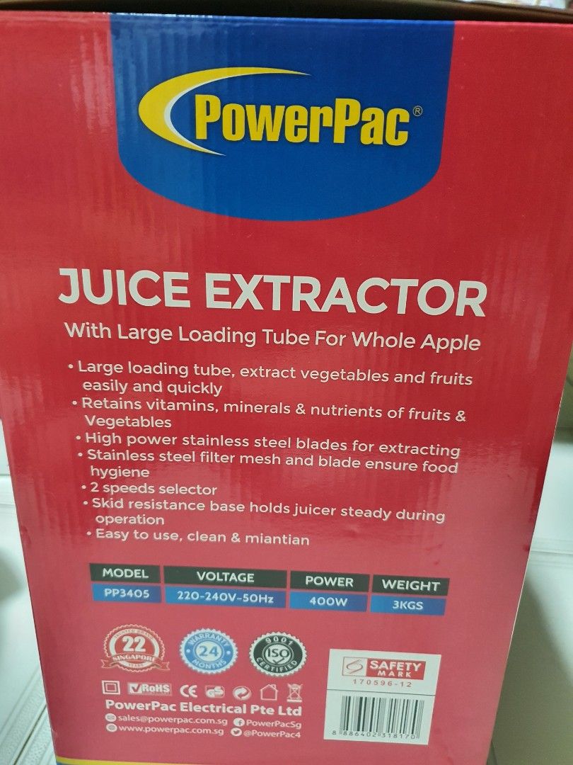 PowerPac Juice Extractor, TV & Home Appliances, Kitchen Appliances ...
