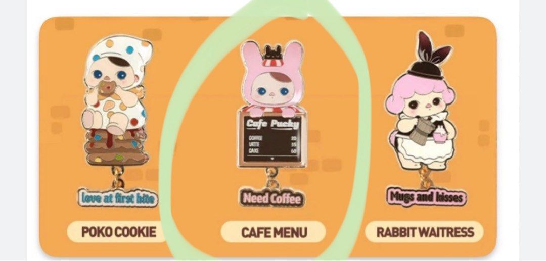 Pucky Rabbit cafe magnetic pin cafe menu, Hobbies & Toys, Stationery ...