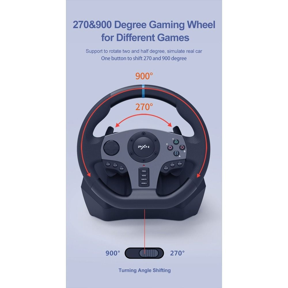 PXN V9 Gaming Steering Wheel for Racing, Video Gaming, Gaming ...