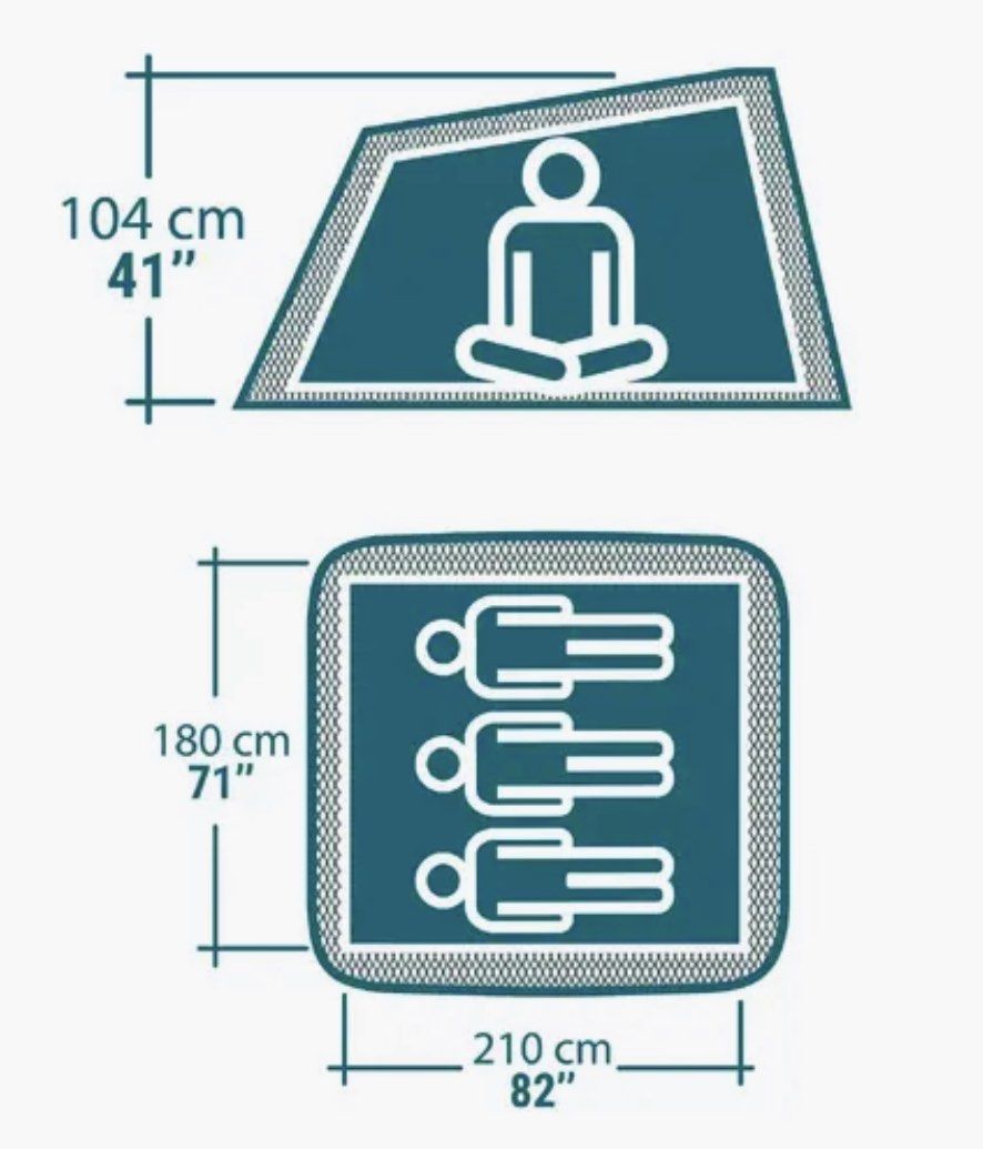 Quecha 3 Person Pop Up Tent (2 Seconds setup), Sports Equipment, Hiking ...