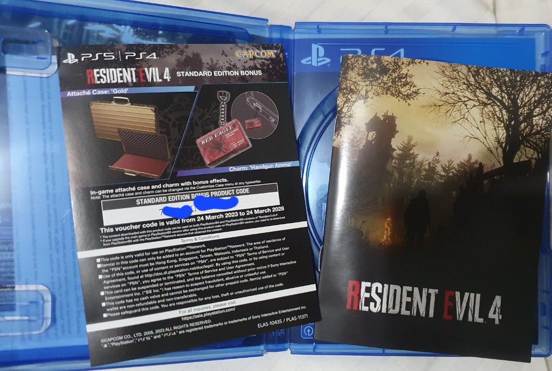 Resident evil 4 remake RE4 Remake PS4 PS5 R3 with codes, Video Gaming ...