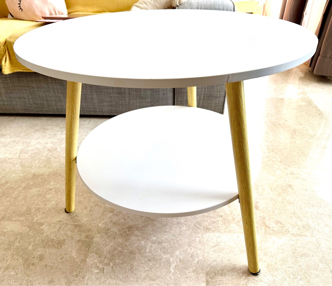 Round Coffee Table (60cm diameter), Furniture & Home Living, Furniture ...