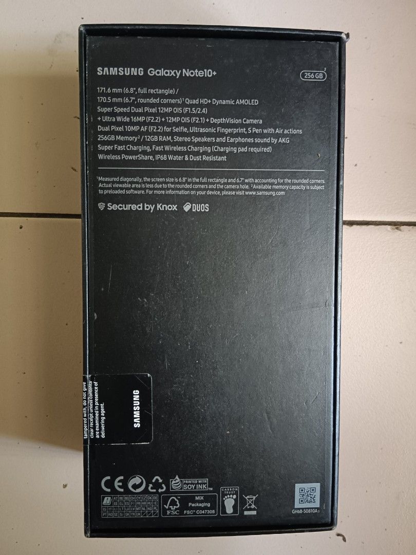 Samsung note 10 plus empty box, Mobile Phones & Gadgets, Mobile Phones ...