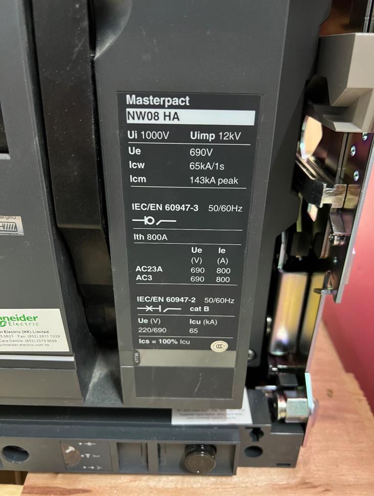 Schneider Masterpact NW08 HA 4P 800A ACB, 家庭電器, 其他家庭電器 - Carousell