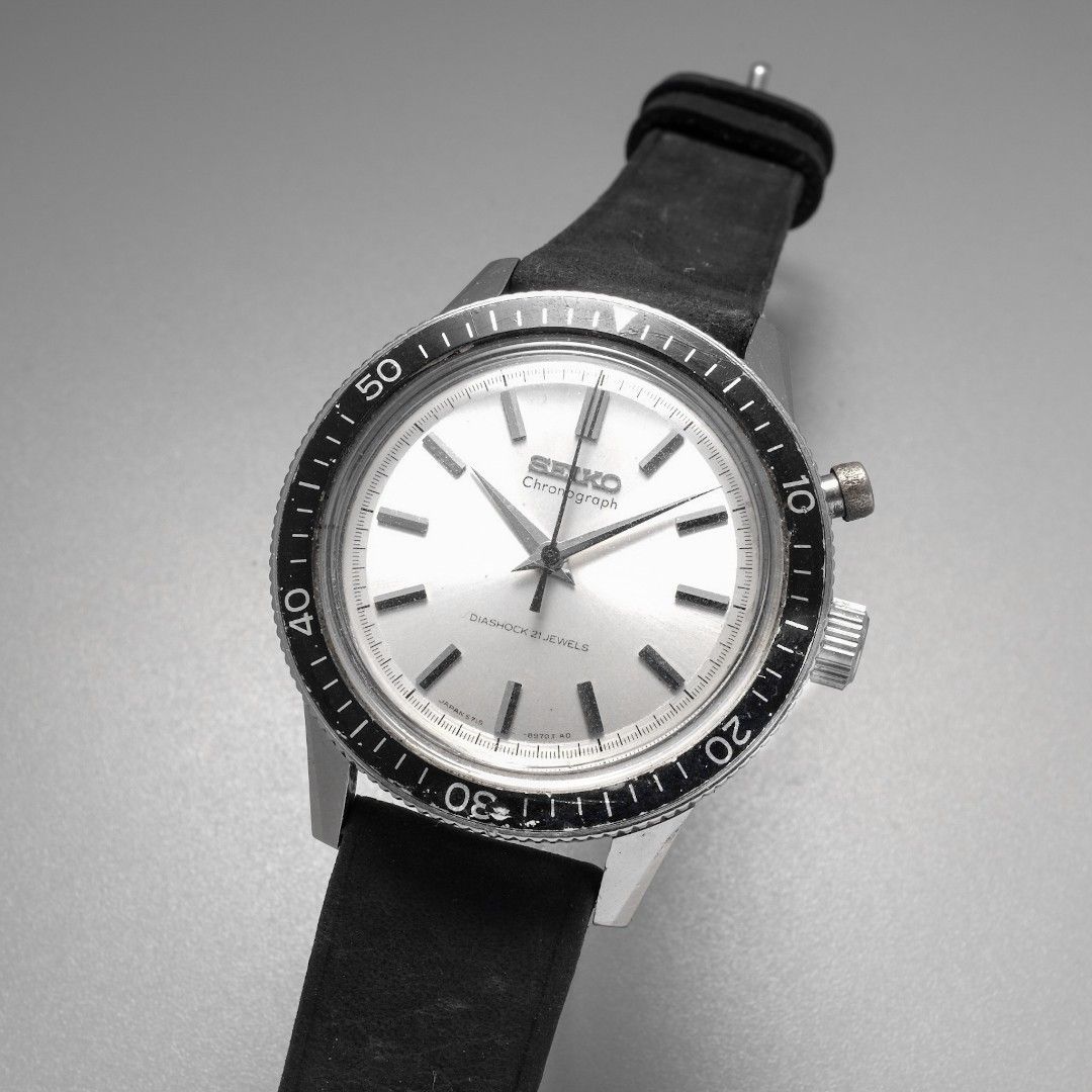 Seiko Monopusher Chronograph Dive Bezel Diver Vintage 5719-8980 from ...
