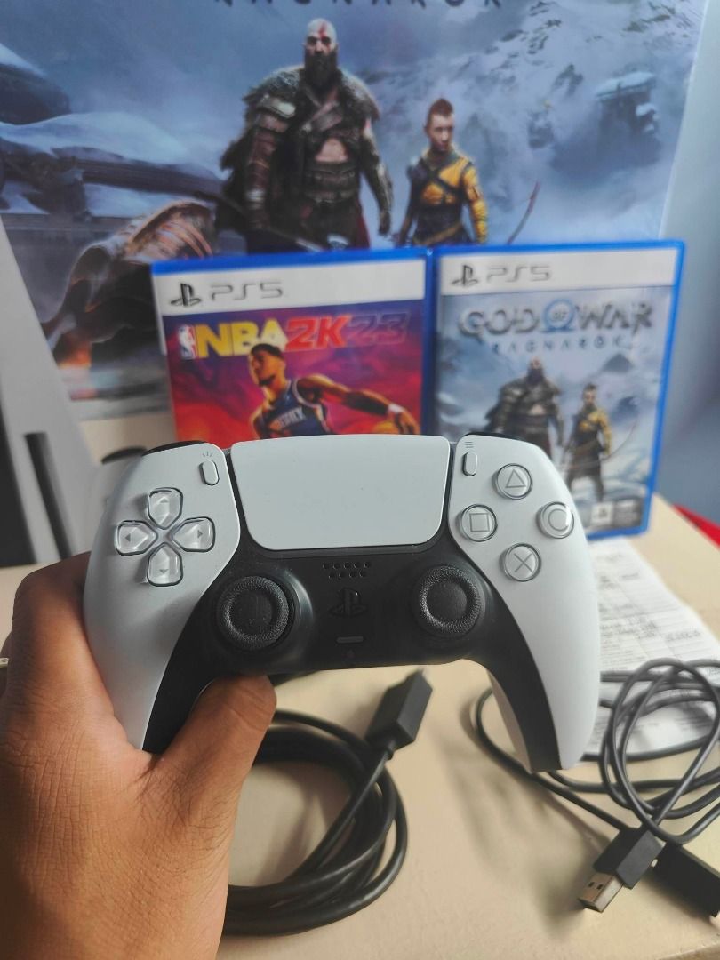 Sony Playstation 5 / PS5 Disc Edition God of War Bundle with NBA 2k23 ...