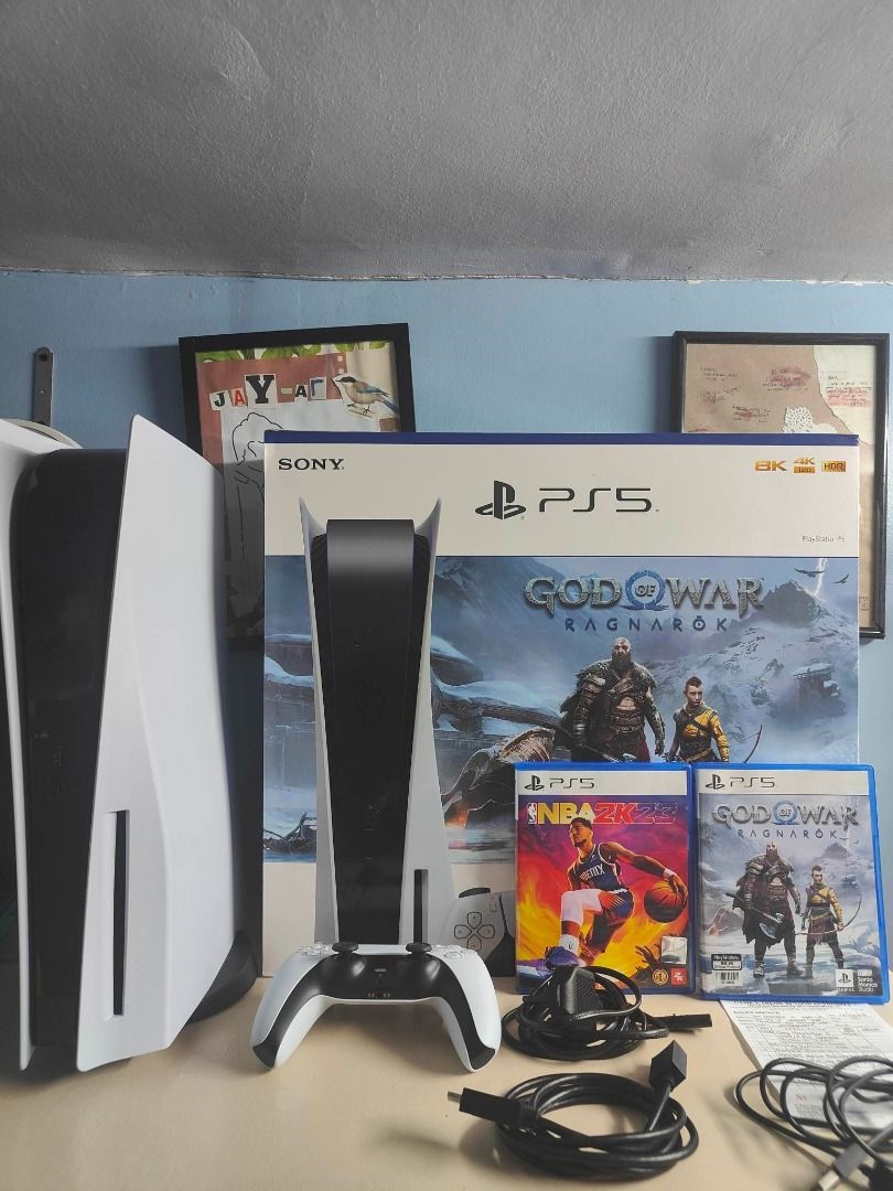 Sony Playstation 5 / PS5 Disc Edition God of War Bundle with NBA 2k23 ...