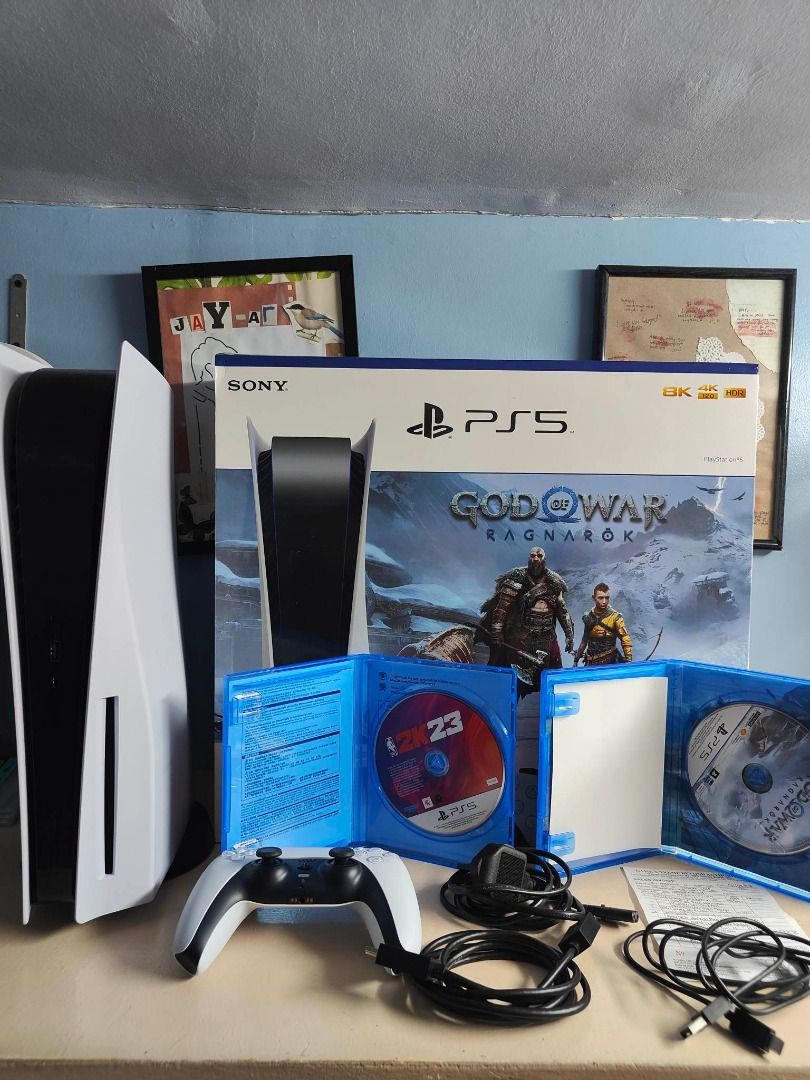 Sony Playstation 5 / PS5 Disc Edition God of War Bundle with NBA 2k23 ...