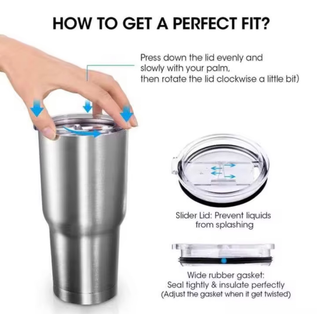 Stainless Steel Tumblr with Lid 900ml, Furniture & Home Living ...