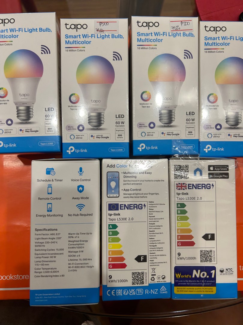 TAKE ALL Tapo Smart WiFi Light Bulb Multicolor, Furniture & Home Living ...