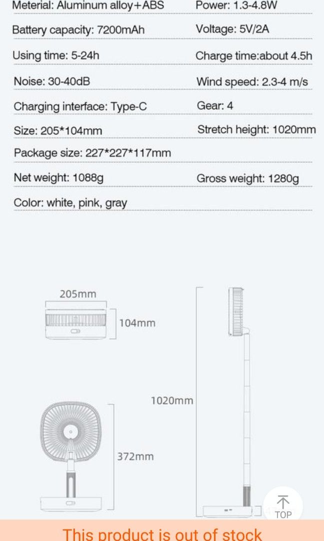 Telescopic fan, TV & Home Appliances, Air Conditioners & Heating on ...