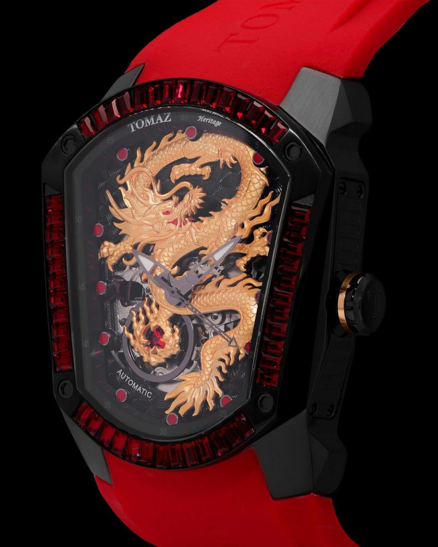 Tomaz GT Dragon TW028E Swarovski Rubber Strap / Jam GT Naga Tomaz, Men ...