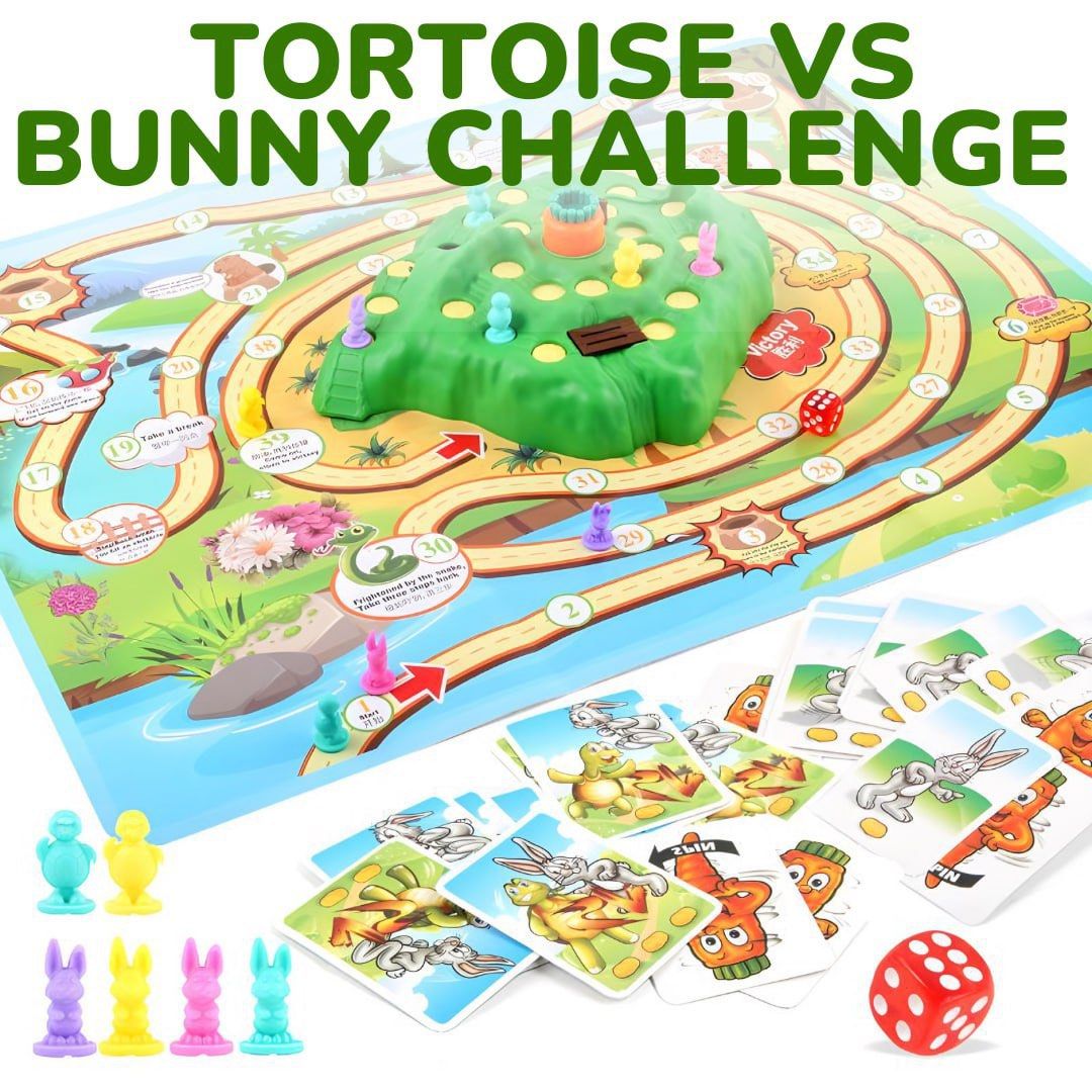 Tortoise vs. Bunny Challenge, Hobbies & Toys, Toys & Games on Carousell