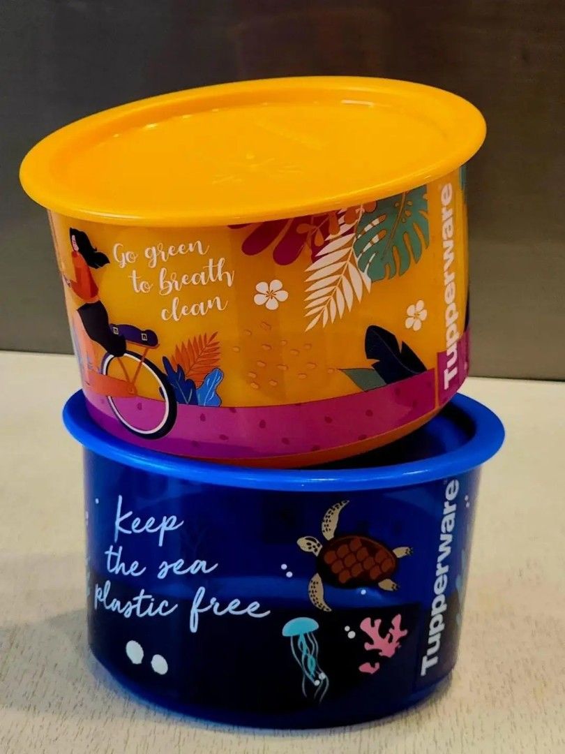 Tupperware Eco Love One Touch 940ml, Furniture & Home Living ...