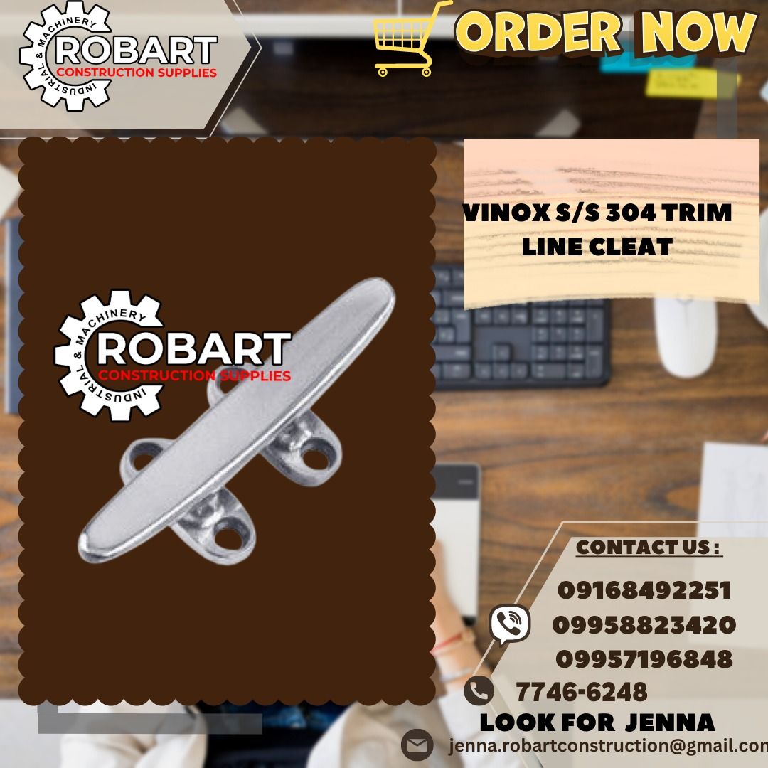 Vinox S/S 304 Trim Line Cleat 6'', Commercial & Industrial ...