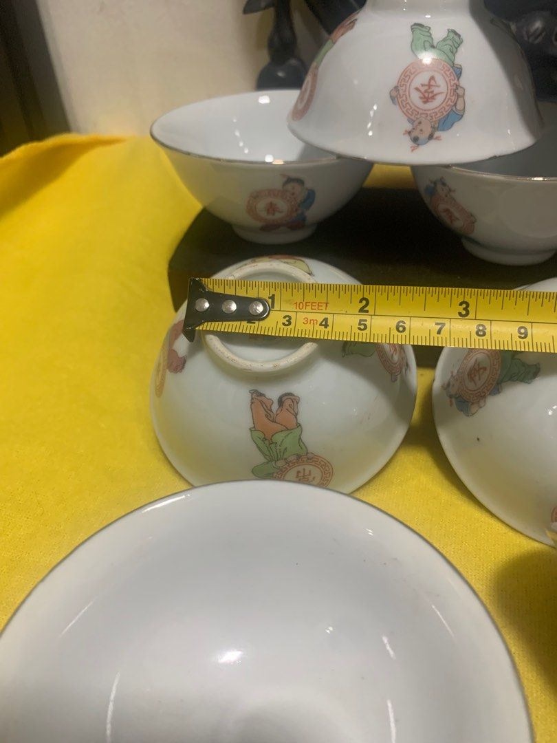 Vintage Chinese Character Bowls, Hobbies & Toys, Collectibles & Memorabilia, Vintage ...