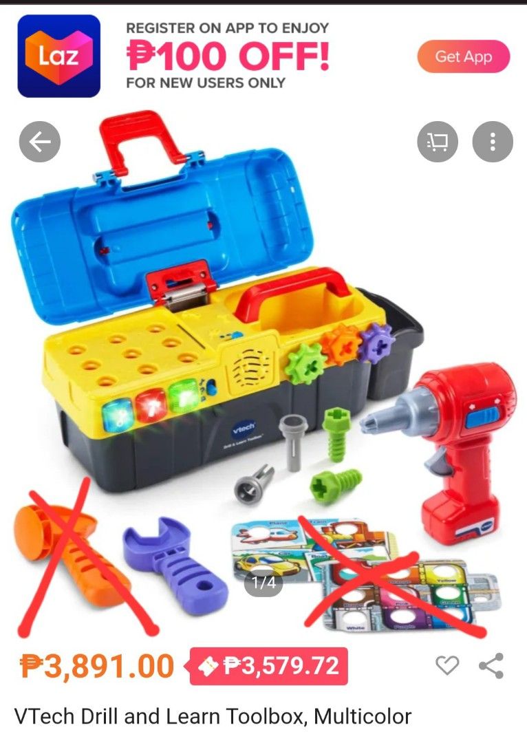Vtech tool box, Hobbies & Toys, Toys & Games on Carousell