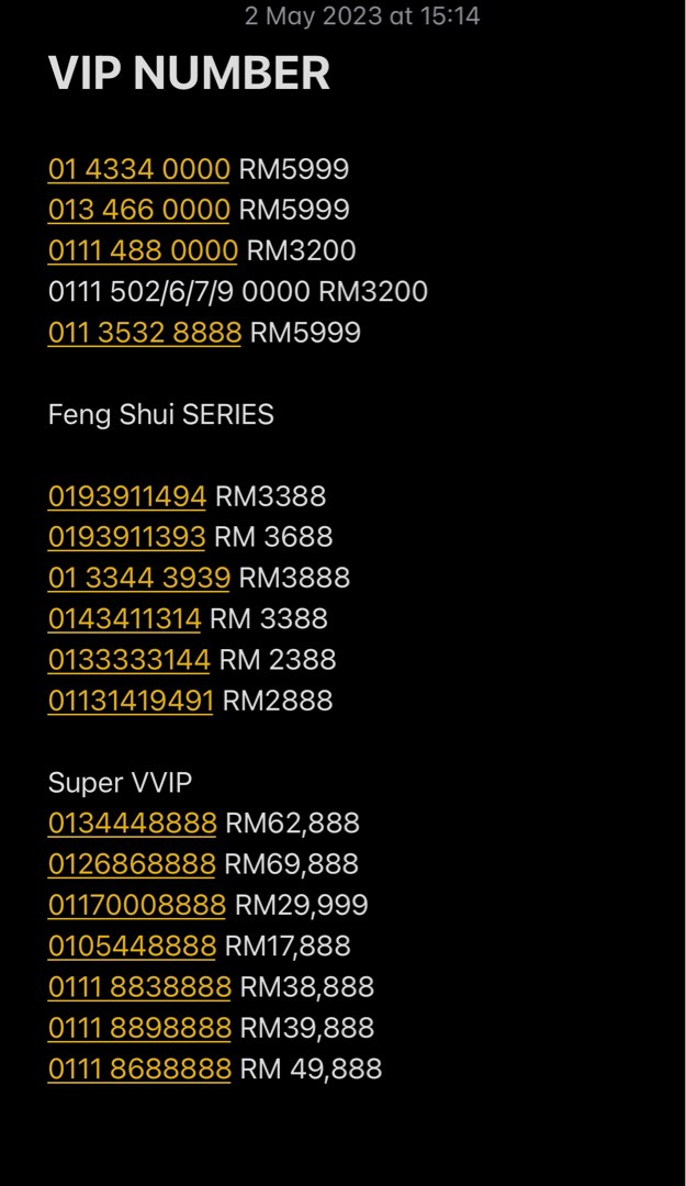 VVIP FENG SHUI NUMBER, Mobile Phones & Gadgets, Mobile & Gadget ...