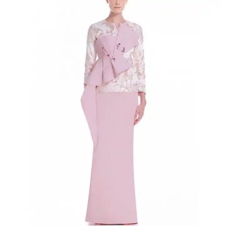 Wanzar Baju Kurung Set (Pink), Women's Fashion, Muslimah Fashion, Baju ...