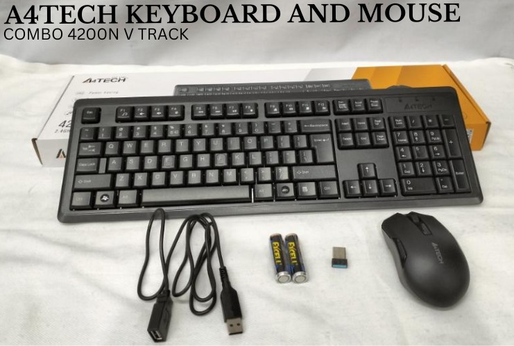 WIRELESS KEYBOARD AND MOUSE COMBO A4TECH 4200N V TRACK on Carousell