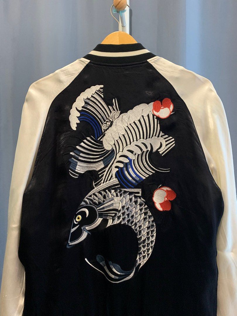 ZARA MAN LIMITED EDITION EMBROIDERED KOI FISH JACKET, Fesyen Pria ...