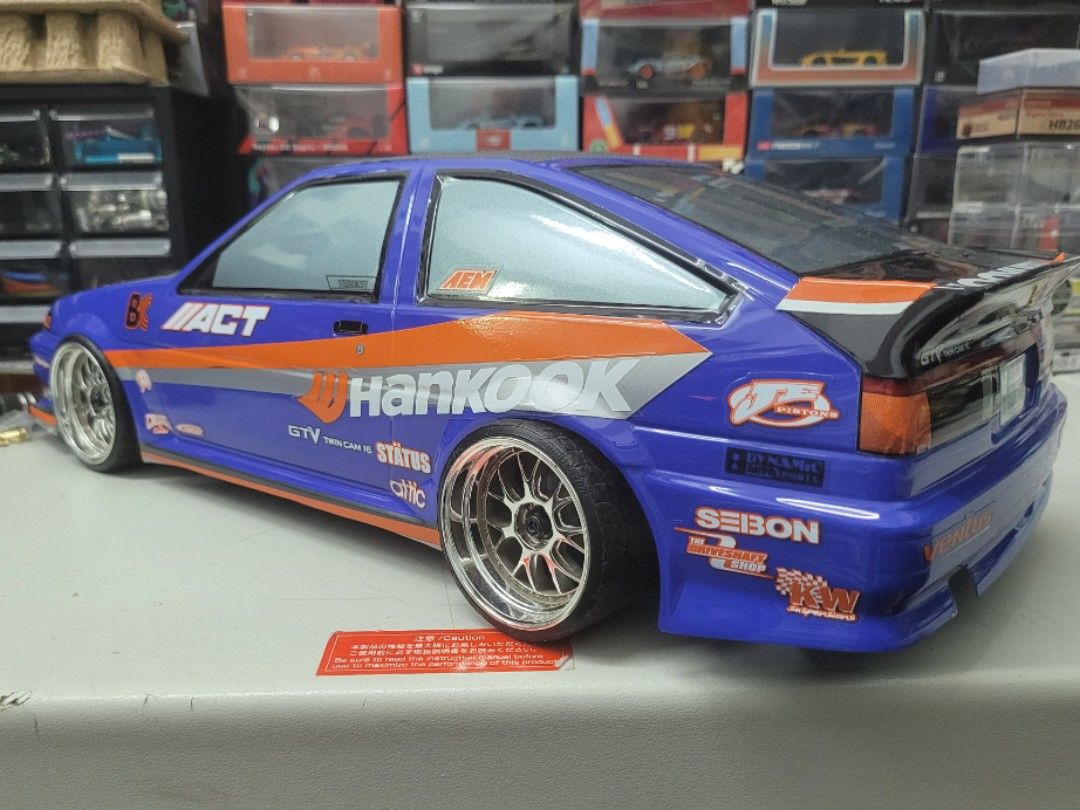 1/10 Yokomo AE86 bodyshell with hankook livery, Hobbies & Toys, Toys ...