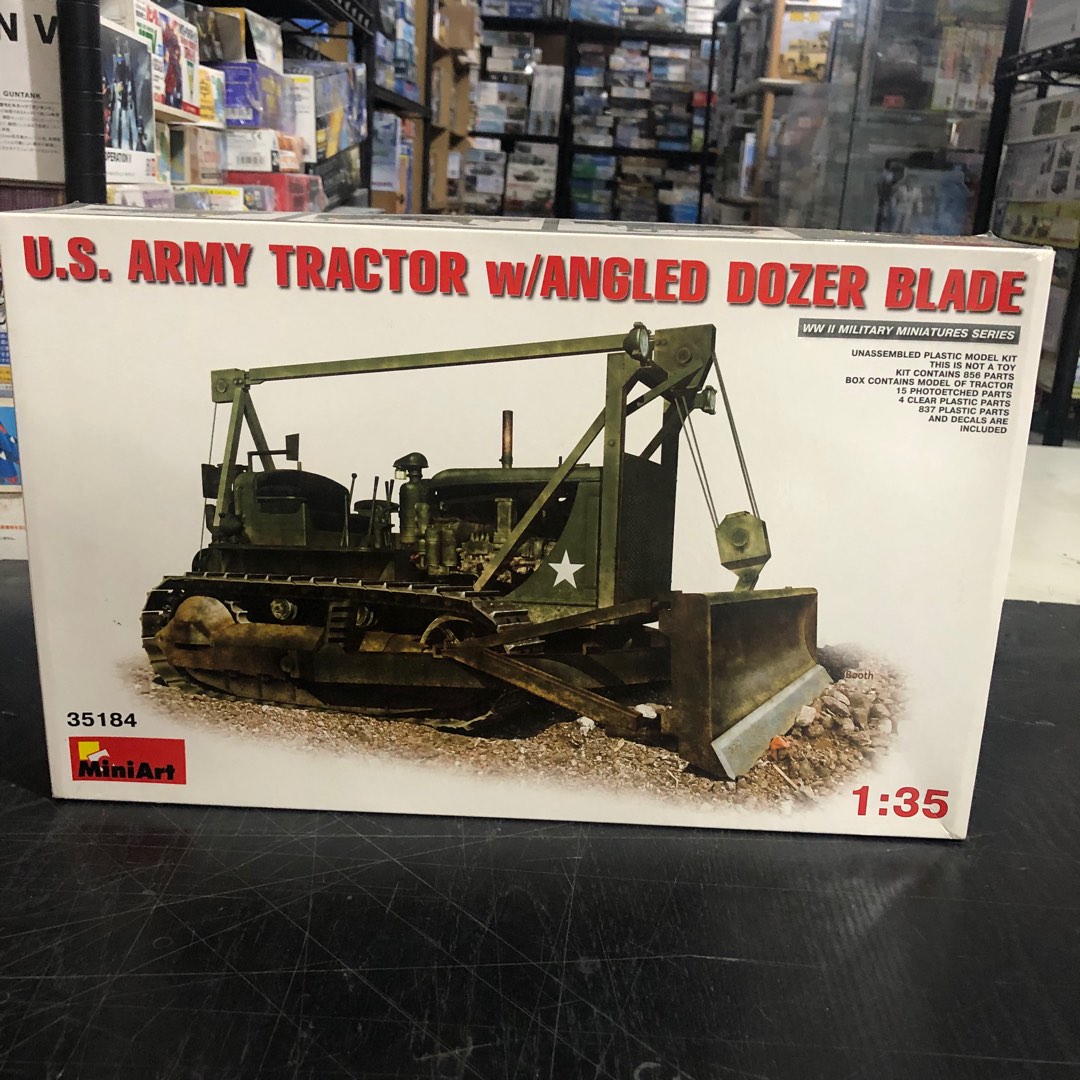1/35 MiniArt US Army Tractor w/ Angled Dozer Blade Model Kit, Hobbies ...