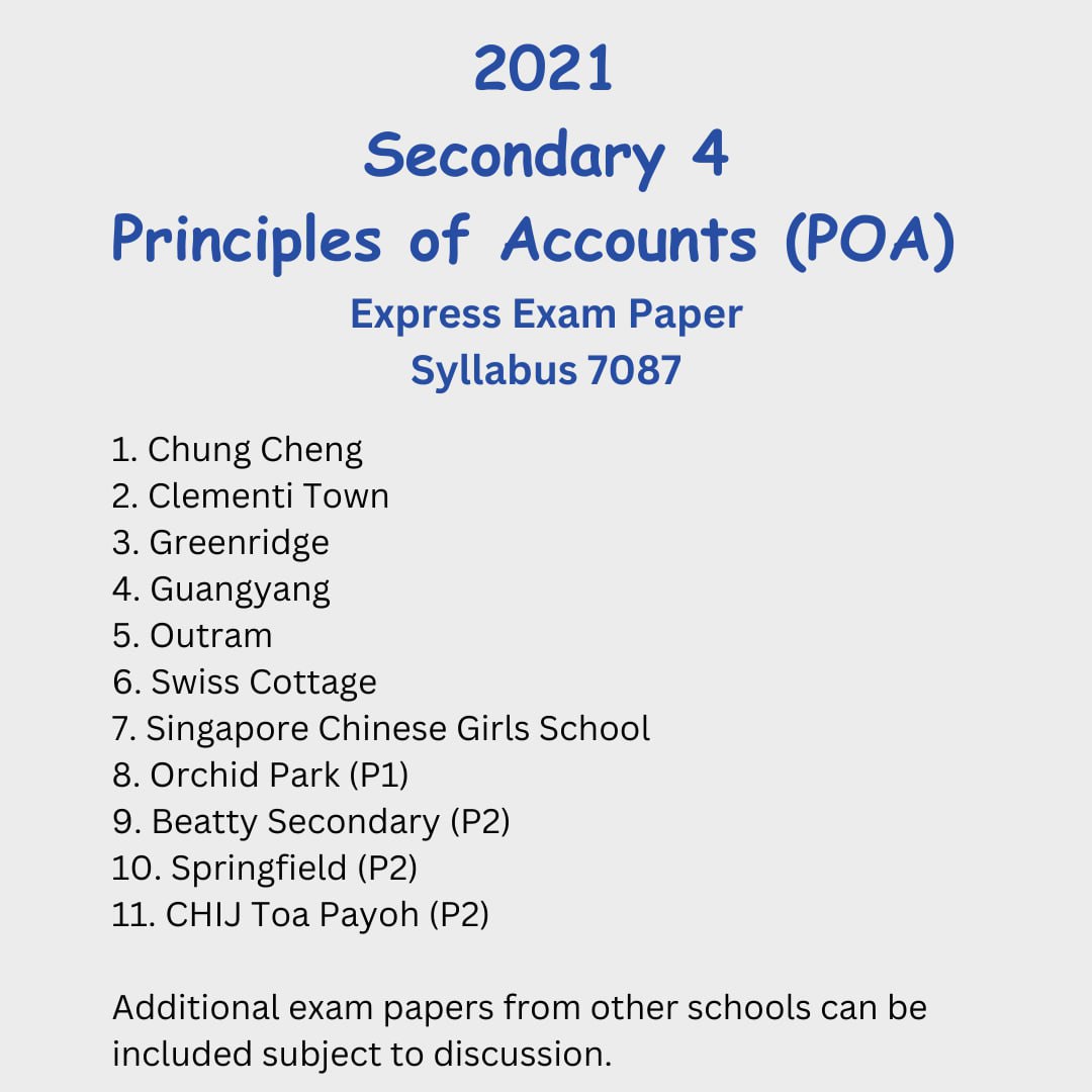 2021 POA Sec 4 Express Exam Papers, Hobbies & Toys, Stationery & Craft ...