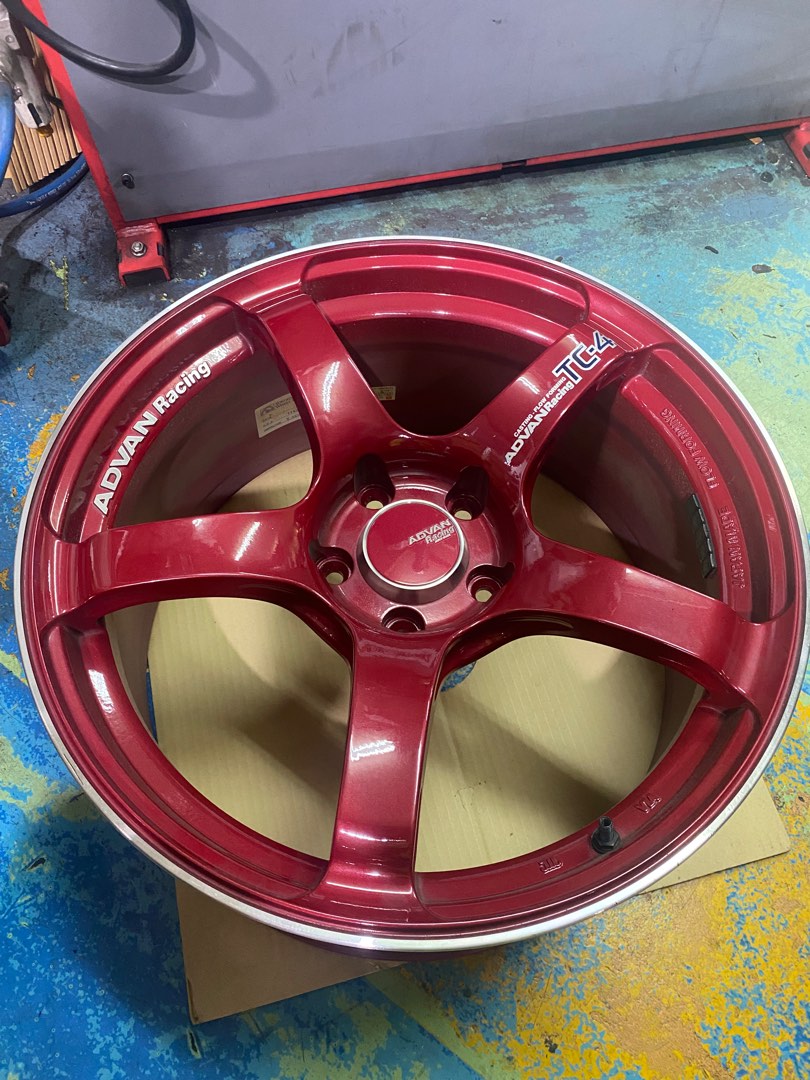Original Advan Wheels TC4, Car Accessories, Tyres & Rims on Carousell
