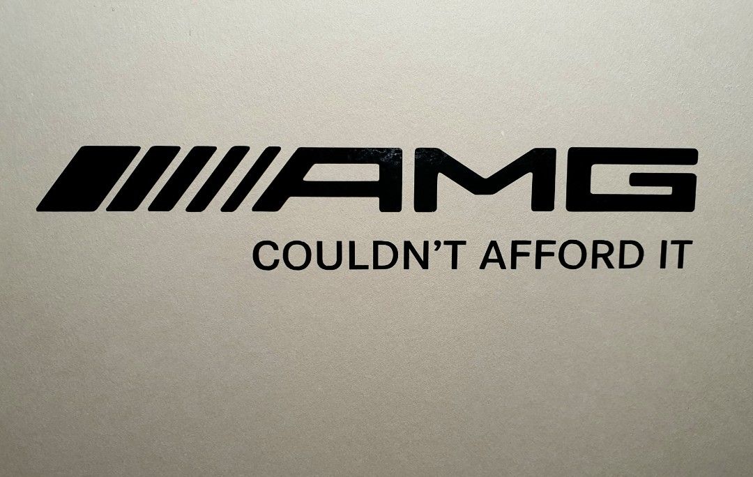 AMG vinyl die-cut sticker decal, Hobbies & Toys, Stationery & Craft ...