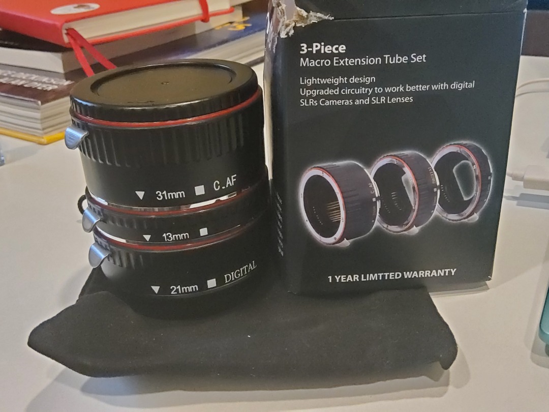 Andoer Macro Extension Tubes Set, Photography, Lens & Kits on Carousell