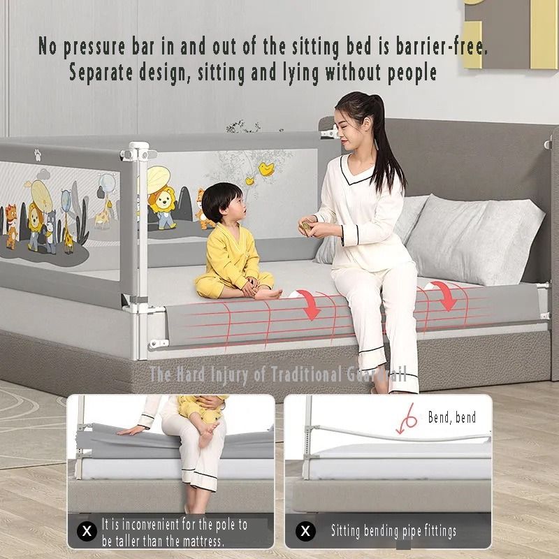 Anti-Fall Baby Bed Rail Guard Fence, Babies & Kids, Baby Nursery & Kids ...