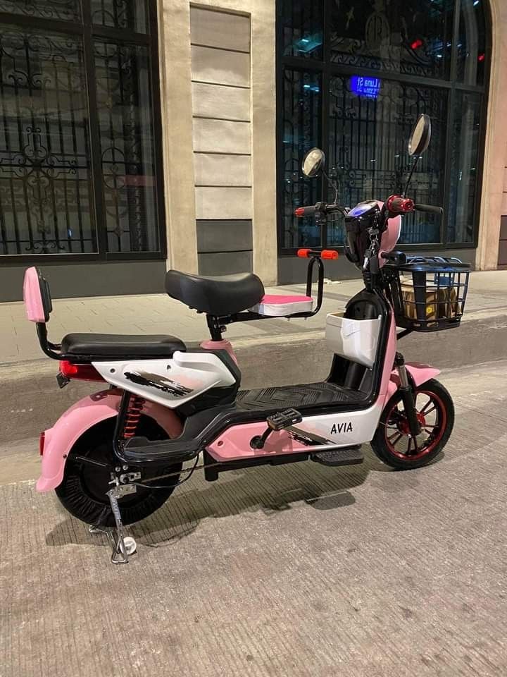 AVIA CROWN TRICOLOR 2WHEELS E-BIKE WITH BABY CARRIER AND PEDAL on Carousell