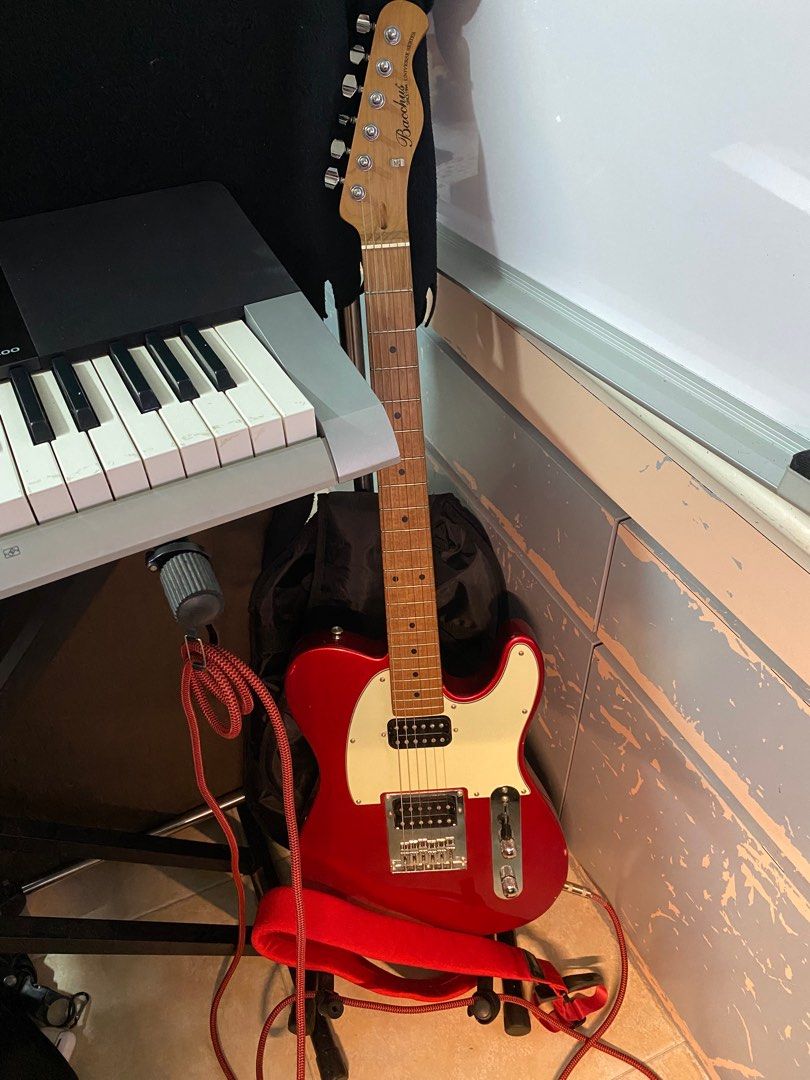 Red Sparkle Electric Guitar | Telecaster with humbuckers | ROASTED ...