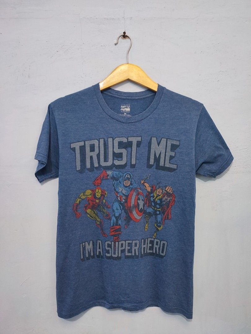 Baju brand comic marvel size fit M keren banget, Fesyen Pria, Pakaian ...
