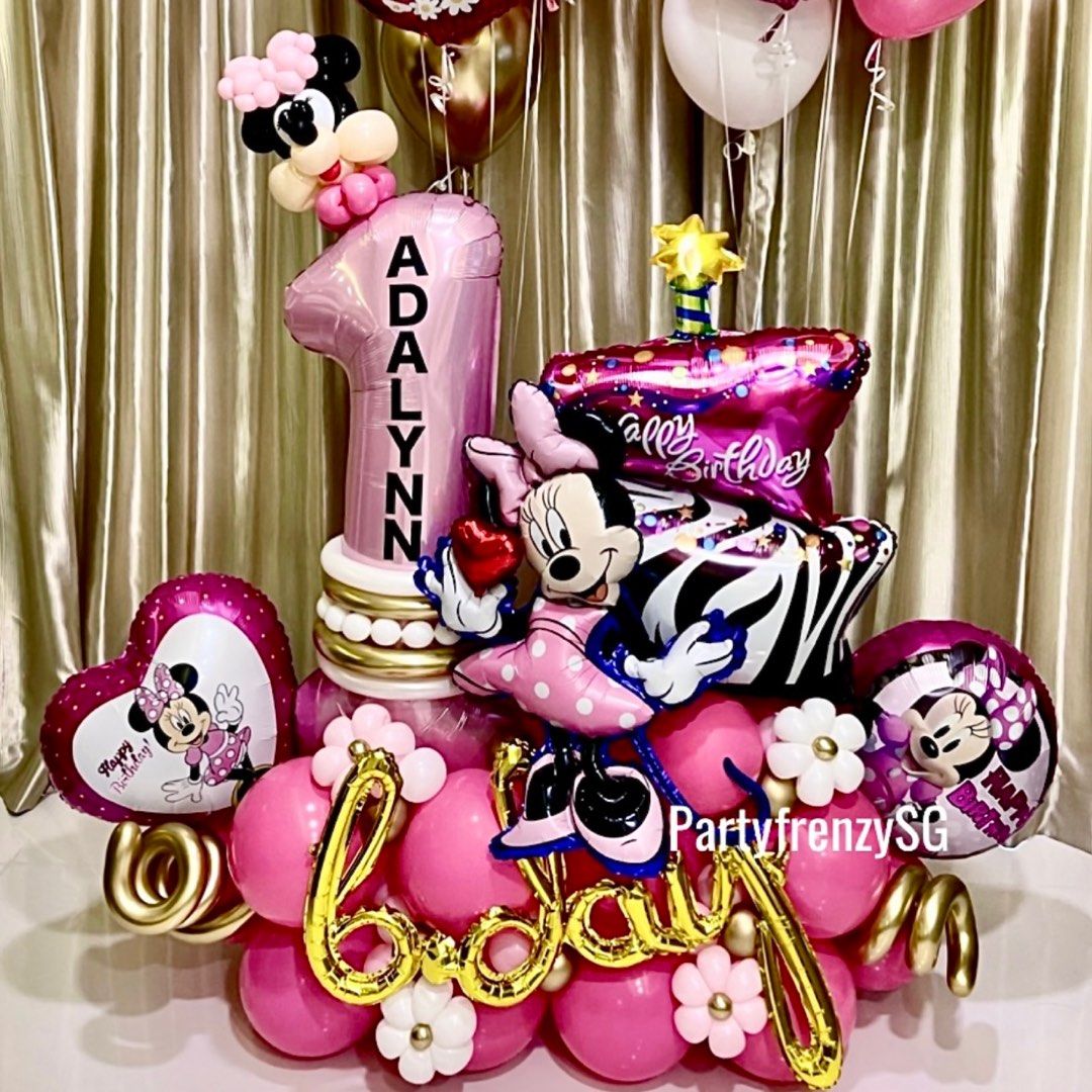 Balloon Minnie Mouse Decoration | Balloon Minnie Mouse Centerpiece ...