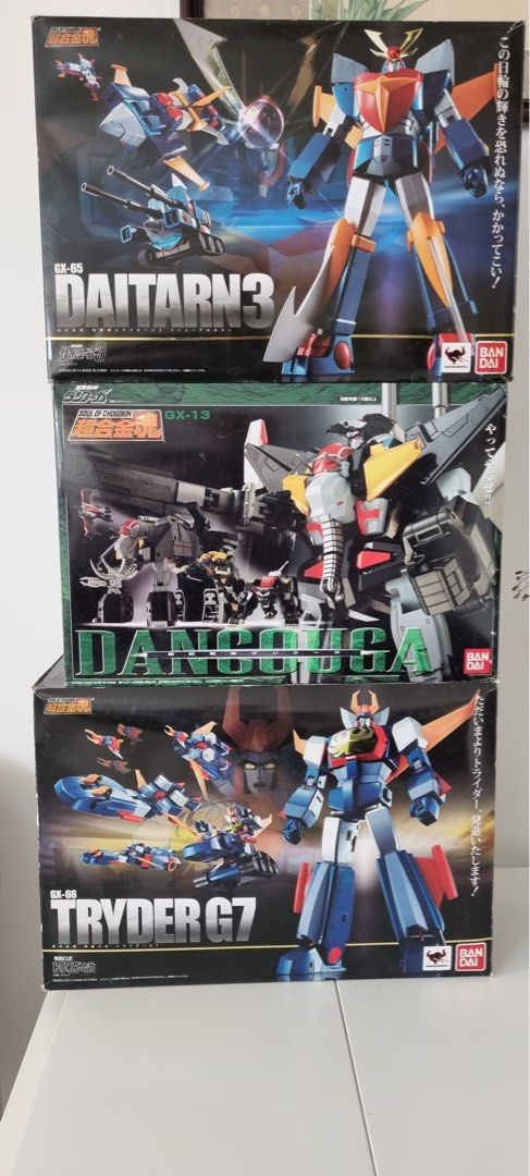 Bandai Soul of Chogokin SOC GX-13 Dancouga GX-66 Tryder G7 & GX-65 ...