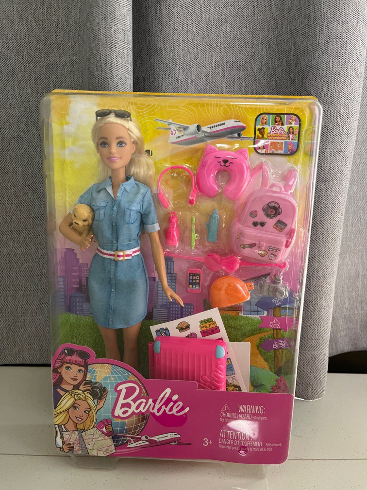 Barbie Travel Doll Set, Hobbies & Toys, Toys & Games on Carousell