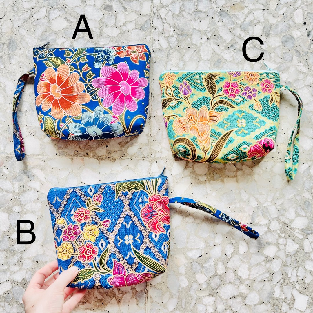 Batik Cosmetic Pouch Handmade in Singapore, Hobbies & Toys, Stationery ...