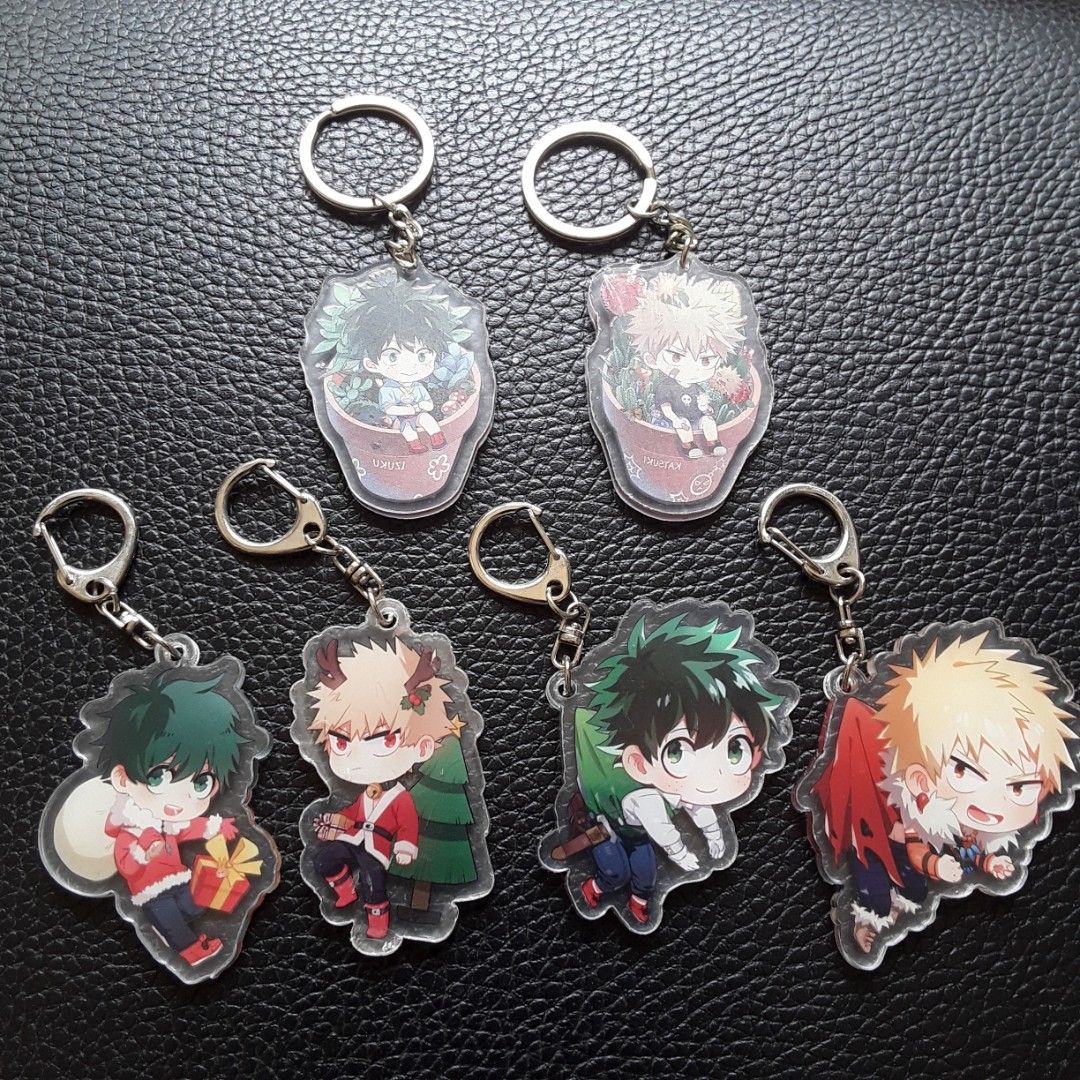 BNHA Boku no Hero Academia fanart anime chibi keychains (Deku + Bakugo ...